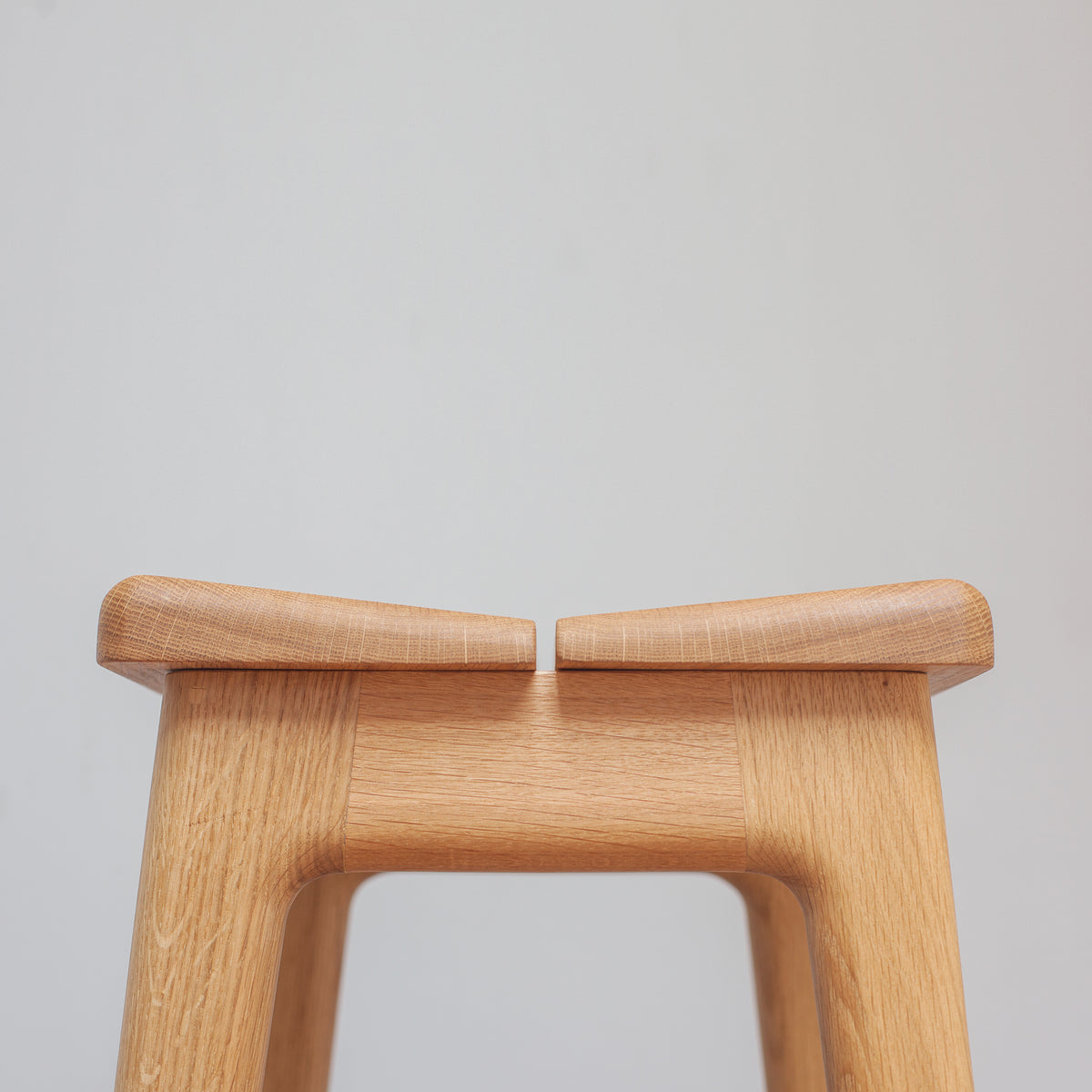 Handmade modern large oak stool - Nick James Design