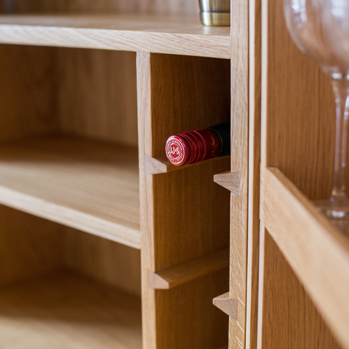 Oak Drinks Cabinet - Nick James Design