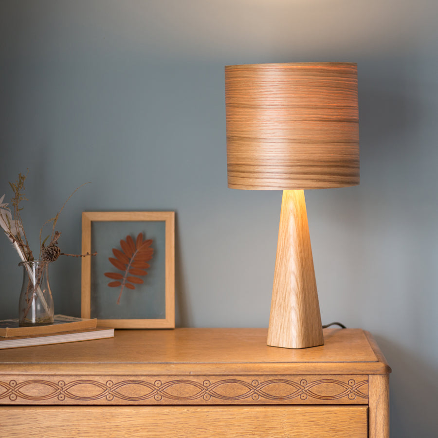 Handmade Oak Standard lamp base only - Nick James Design